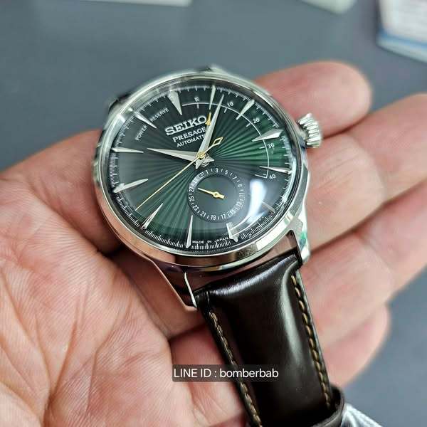 (รูปถ่ายเอง) seiko presage cocktail time power reserve green mockingbird ssa459 ssa459j ssa459j1 ...