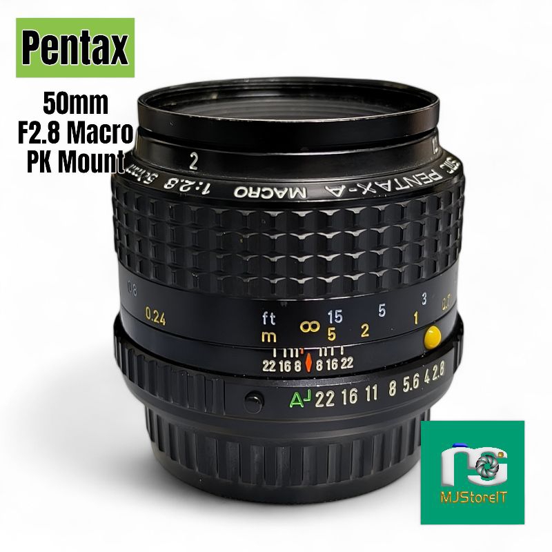 เลนส์มือหมุน SMC PENTAX-A Macro 50mm F2.8 PK Mount (สภาพ 80-90%) | Shopee Thailand
