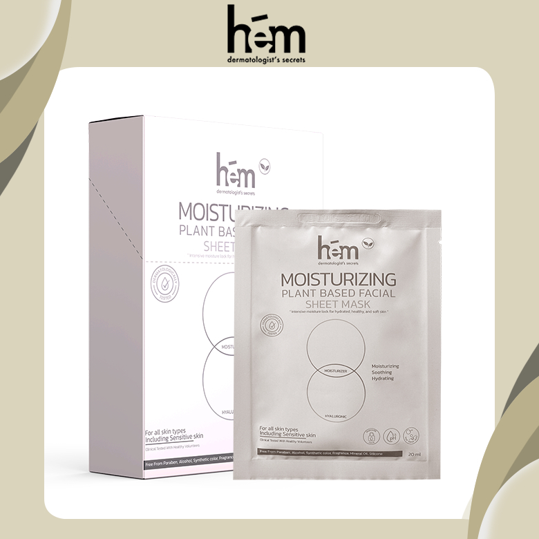 H.E.M. MOISTURIZING PLANT BASED FACIAL SHEET MASK เอช.อี.เอ็ม มอยซ์เจอ ...