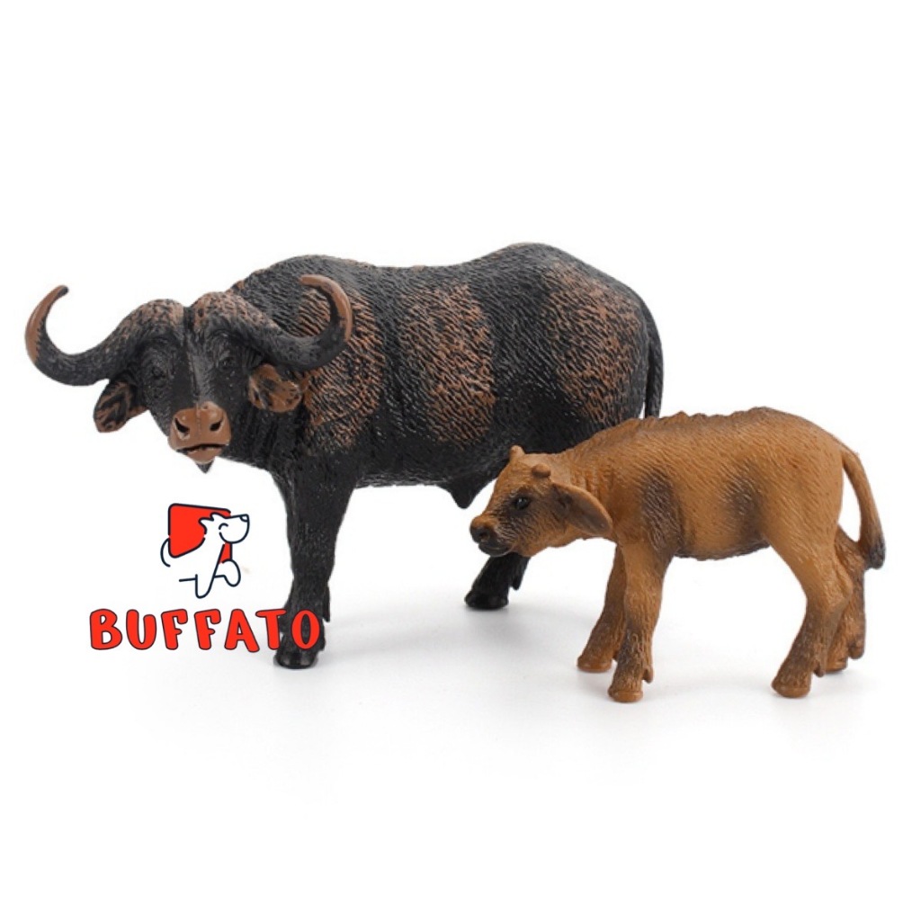 Buffato - โมเดลสัตว์ ควาย ป่า แอฟริกา แม่ลูก ชุด 2 ตัว (จากหาดใหญ่ ...