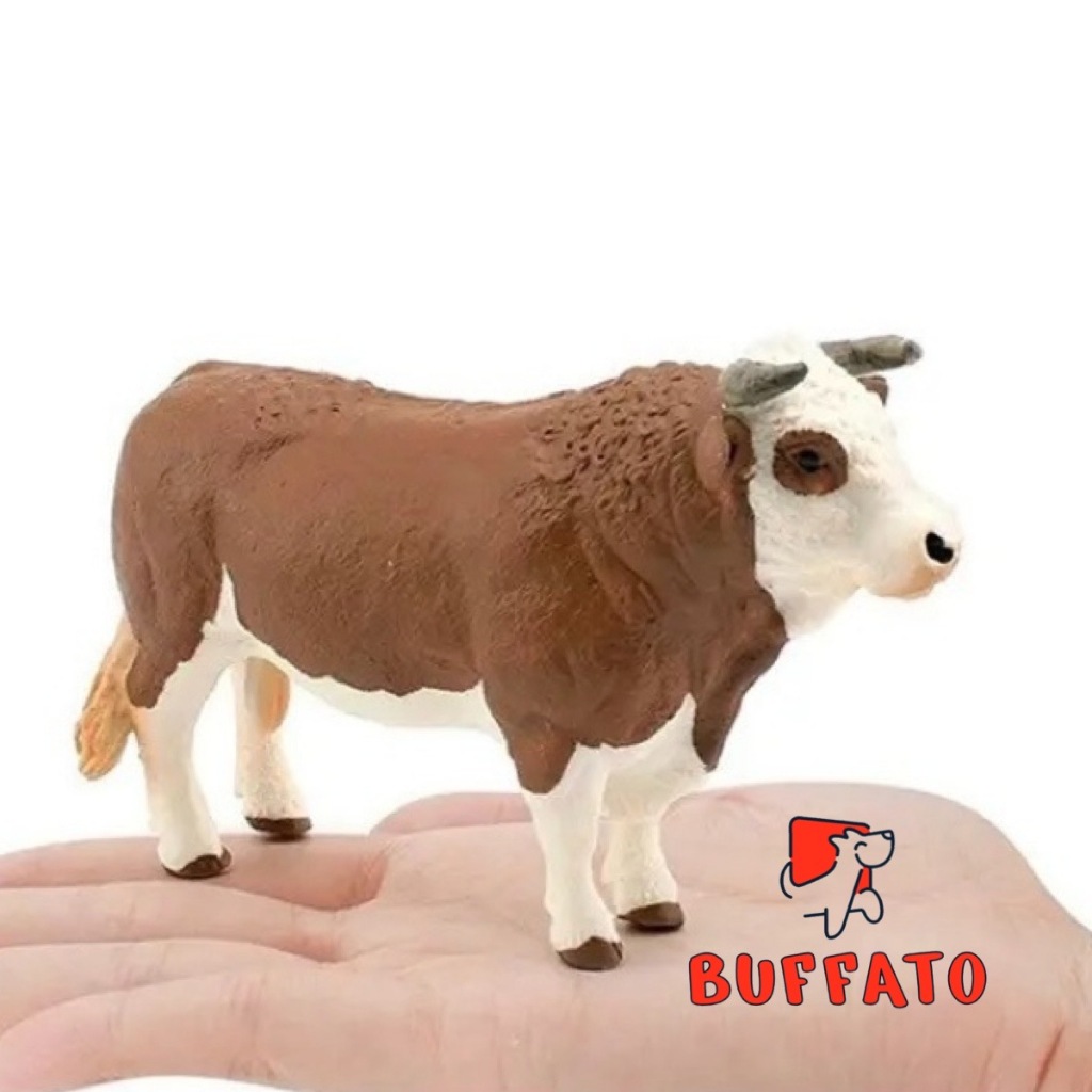 Buffato - โมเดลสัตว์ Cow วัว ซิมเมนทอล ขาวน้ำตาล ขนาด 13.30 CM (จาก ...
