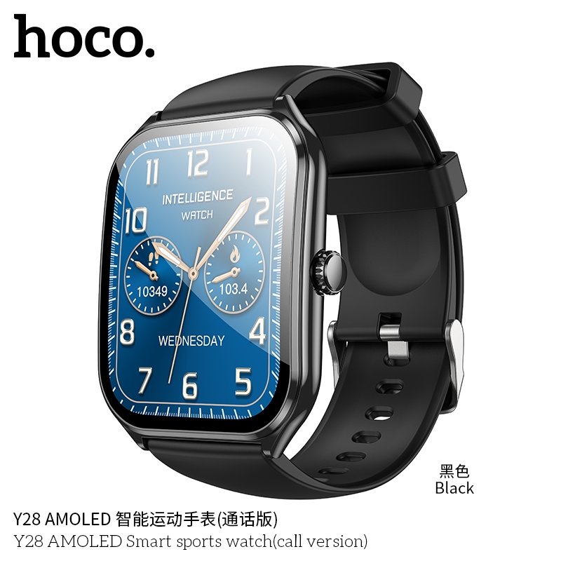 นาฬิกาสมาร์ทสปอร์ต BT5.2 กันน้ำ IP67 ความจำ 128 MB ความจุ 200mAh Smart Sport HOCO Y28 | Shopee ...