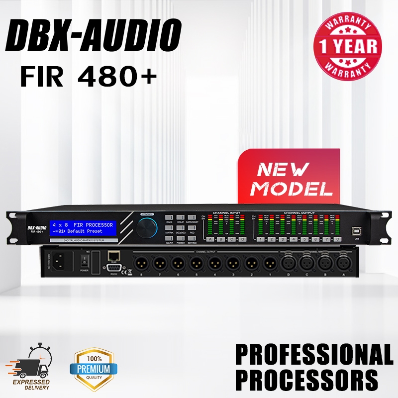 DBX-AUDIO FIR 480+ โปรเซสเซอร์เสียงระดับมืออาชีพ 4 อินพุต 8 เอาต์พุต เสียงที่คมชัดและมีการฟื้นฟู ...