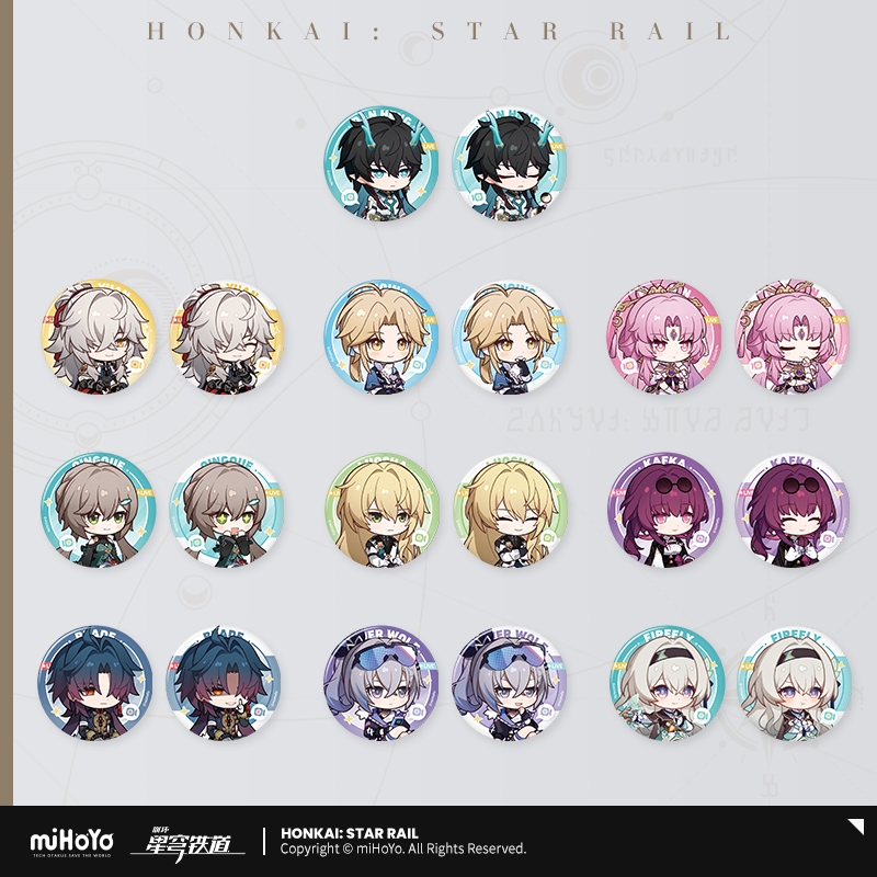 [ พร้อมส่ง / Official ] Honkai Star Rail Owlbert's Reception Room - Character Badge Set ฮงไค ...