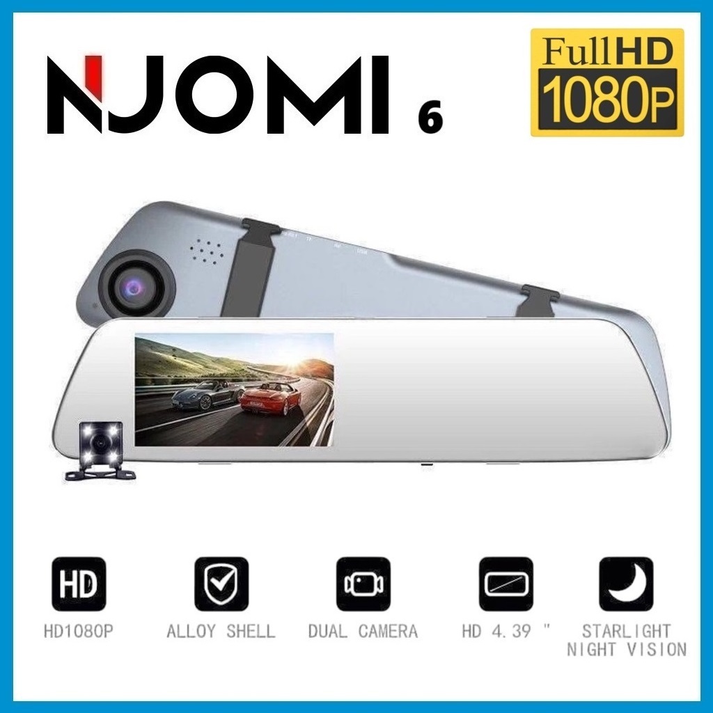 NUOMi Mi6 FULL HD 1080p WDR Car Dash Cam กล้องติดรถยนต์ 2กล้องหน้าหลัง ...