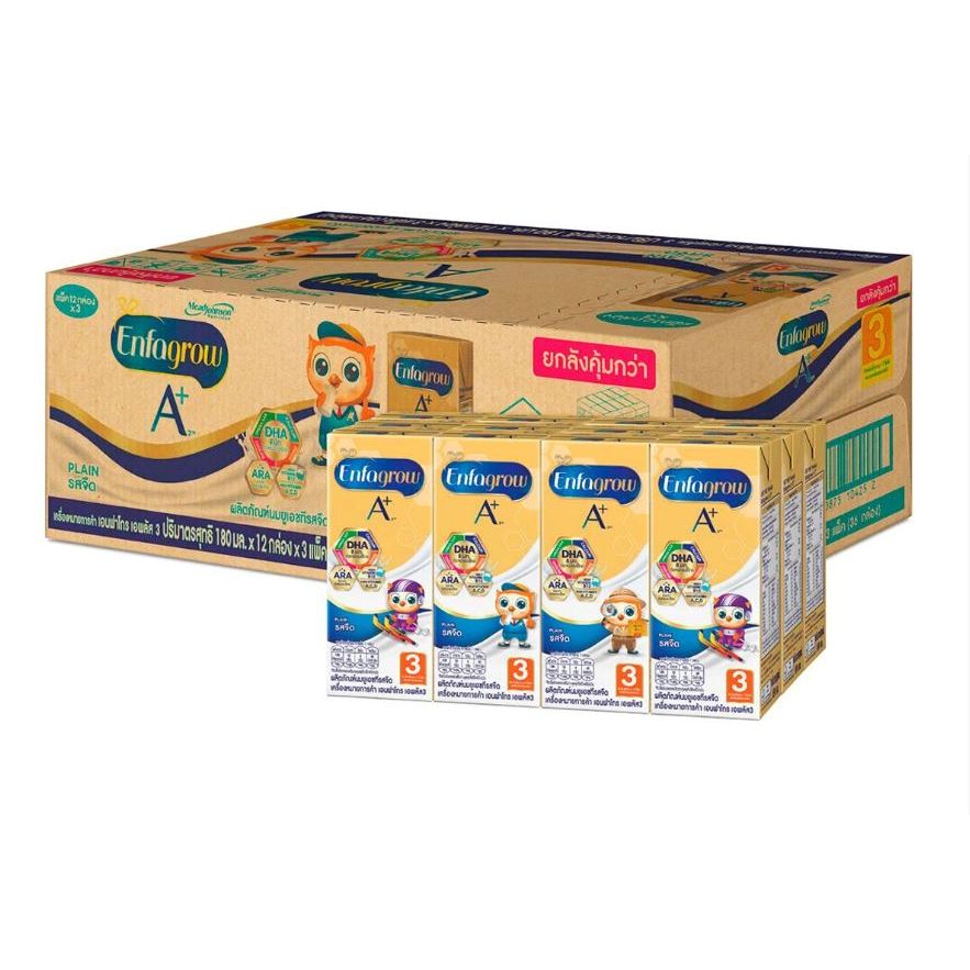 Enfagrow A+ UHT เอนฟาโกร เอพลัส สูตร 3,4 รสจืด 180 มล.x36 กล่อง ...