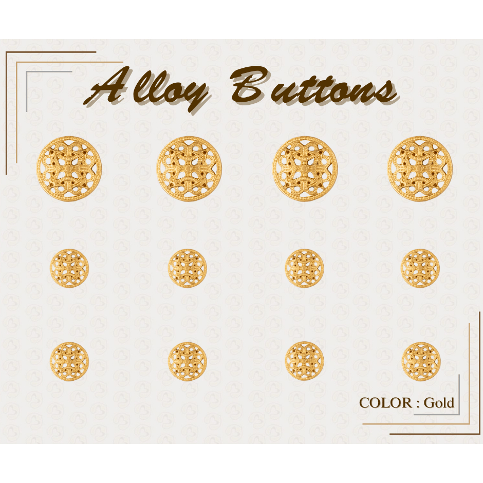 Alloy Buttons กระดุมโลหะงานนำเข้าจากต่างเทศ DA300001-4 | Shopee Thailand