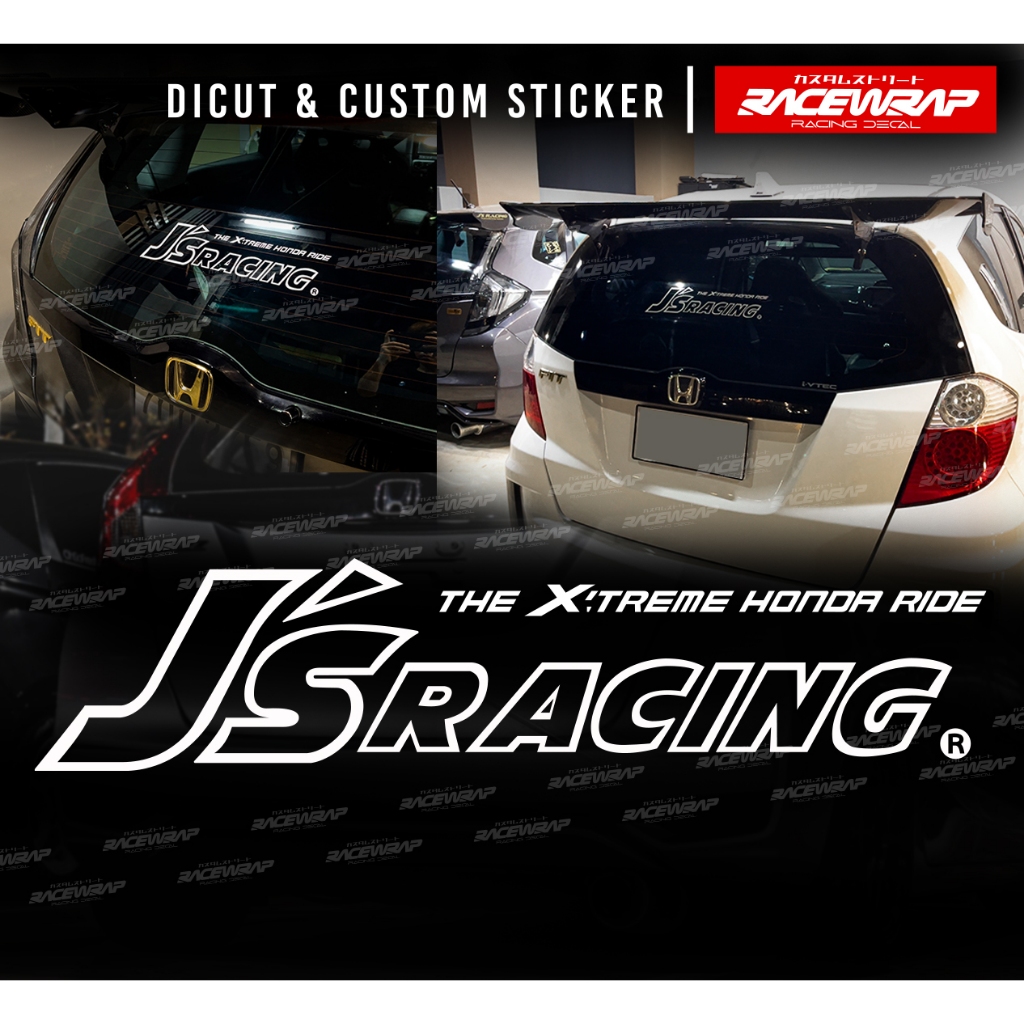 สติกเกอร์ JS RACING THE EXTREME HONDA RIDE ไซต์L ขนาดกลาง สติกเกอร์js ...