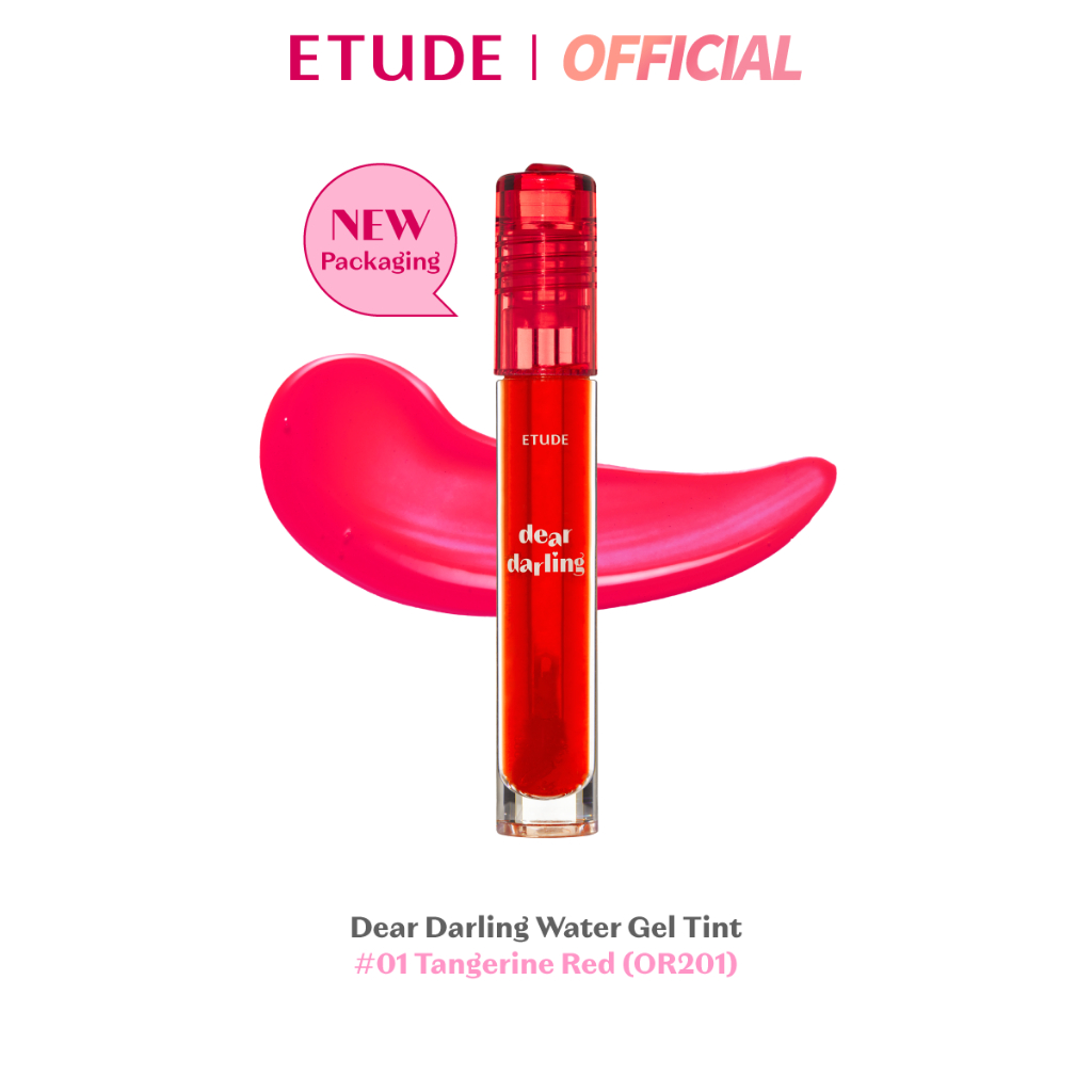 ETUDE (NEW) ETUDE Dear Darling Water Gel tint 01 Tangerine Red (#OR201) | Shopee Thailand