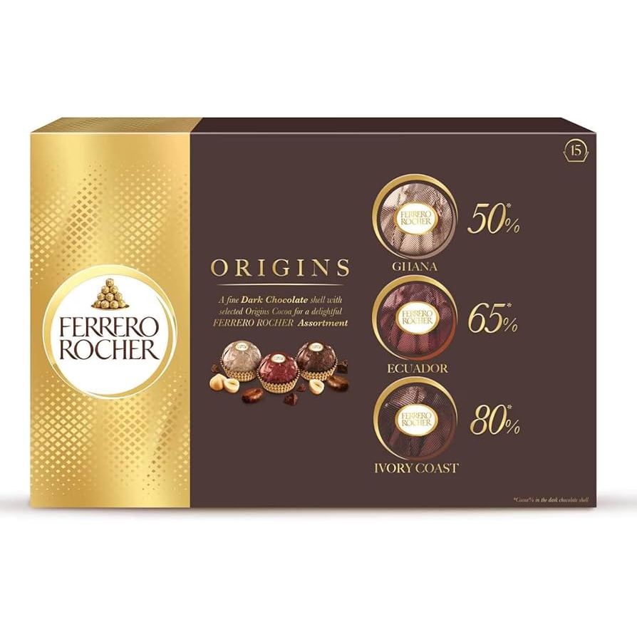 ช็อกโกแลต Ferrero Rocher Origins 187.5g Halal Small gift box with 15 ...