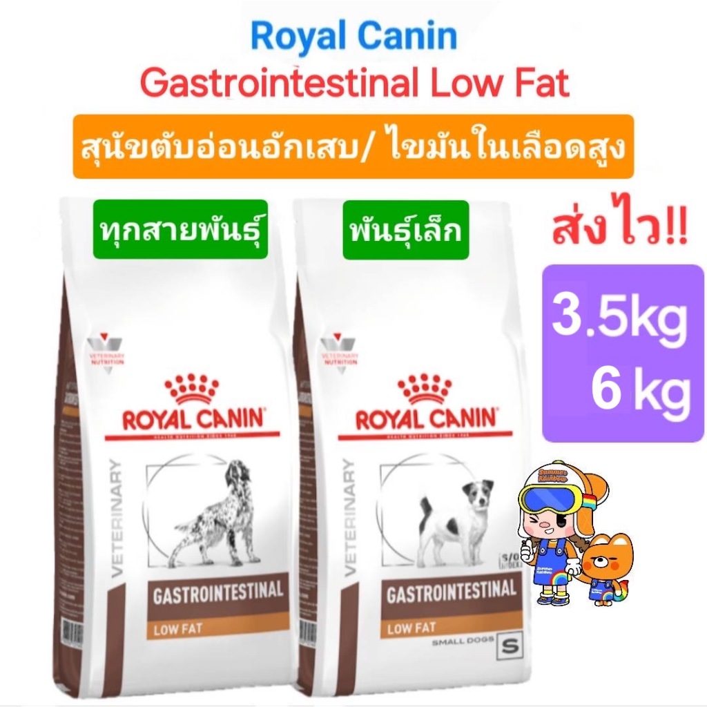 Royal Canin Gastrointestinal Low Fat 6kg Small Dog 3.5kg โรยัลคานิน ...
