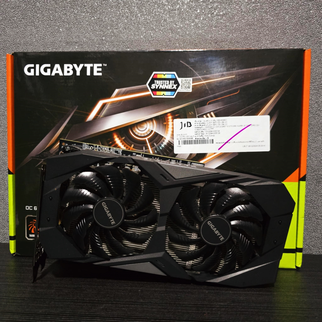 VGA (การ์ดแสดงผล) GIGABYTE GEFORCE GTX 1660 SUPER OC 6GB GDDR6 สินค้ามือ2 (กล่องไม่ตรง SN ...