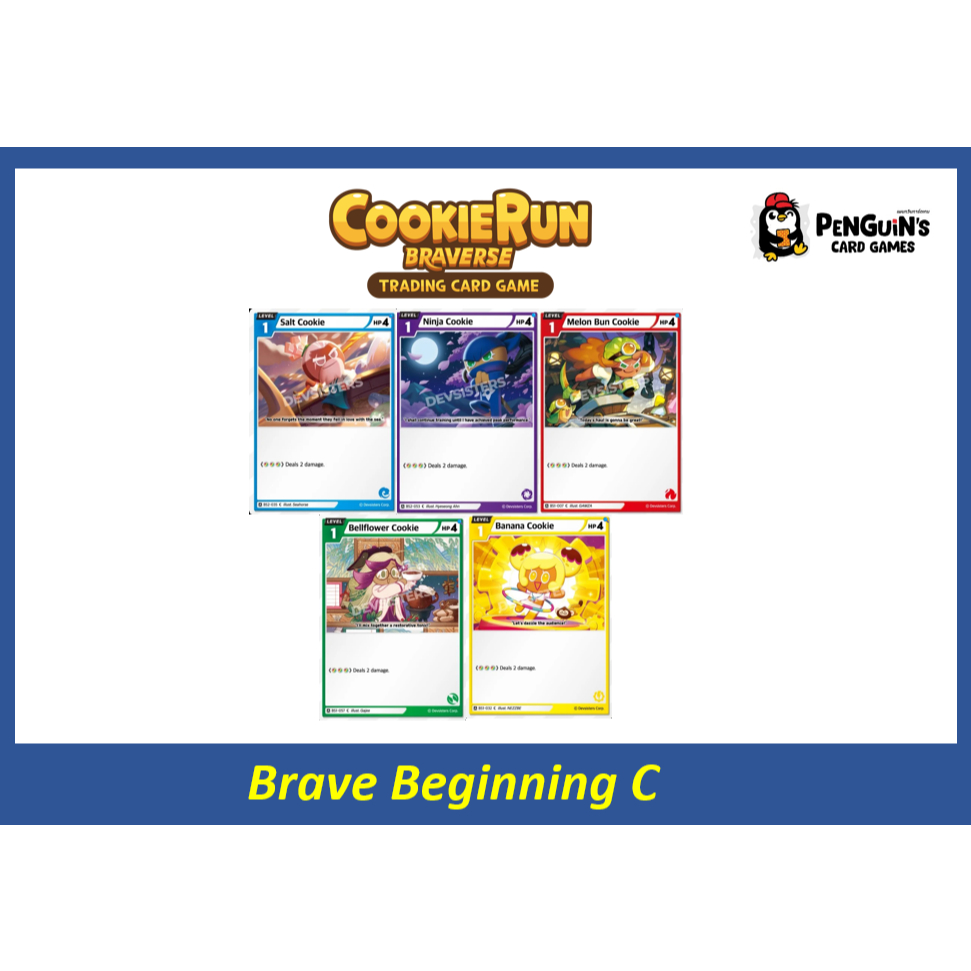 [Cookie Run Tcg] Cookie Run Braverse Booster Box [Brave Beginning] BT01+BT02 (Eng ver.) rarity C ...