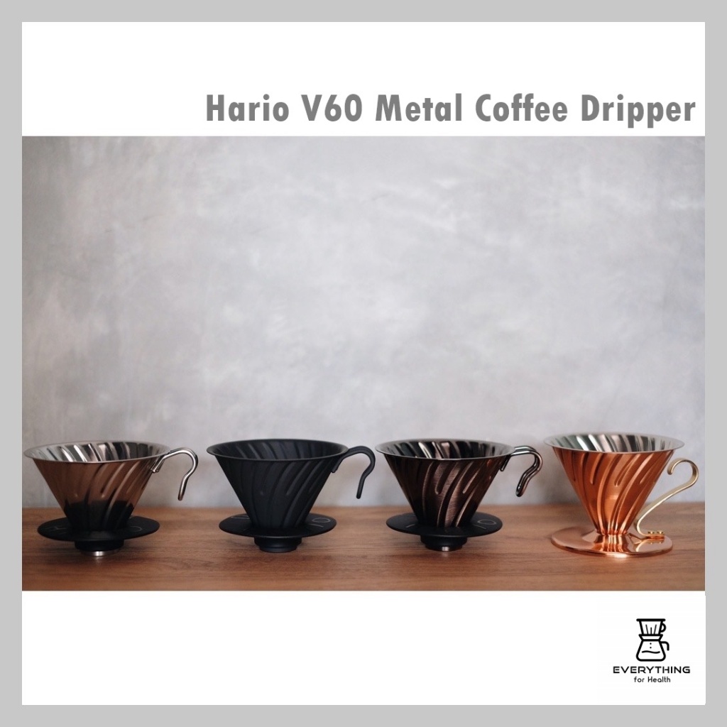 [พร้อมส่ง ของแท้]HARIO V60 Metal Coffee Dripper Metal Dripper series ...
