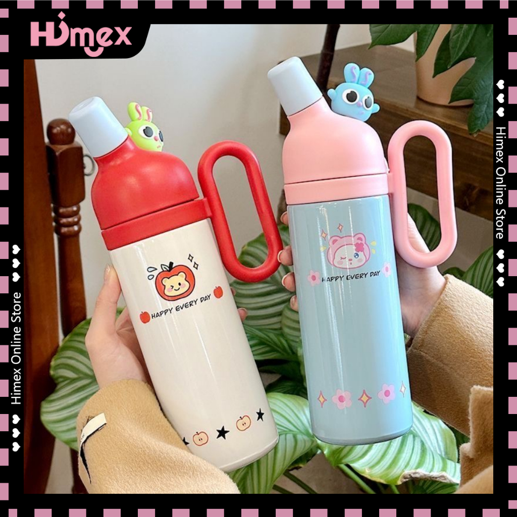 Himex แก้วเก็บความเย็น น่ารัก เกาหลี 800 มล แก้วสแตนเลส316 เก็บความเย็นได้นาน 12ชม พร้อมที่จับ ...