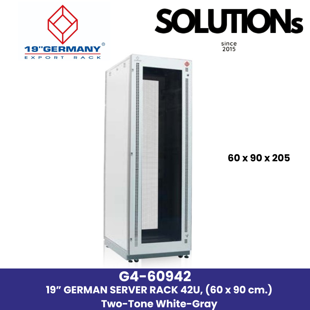 19" GERMANY G4-60942 Server Rack 42U (W60x D90xH205cm) | Shopee Thailand