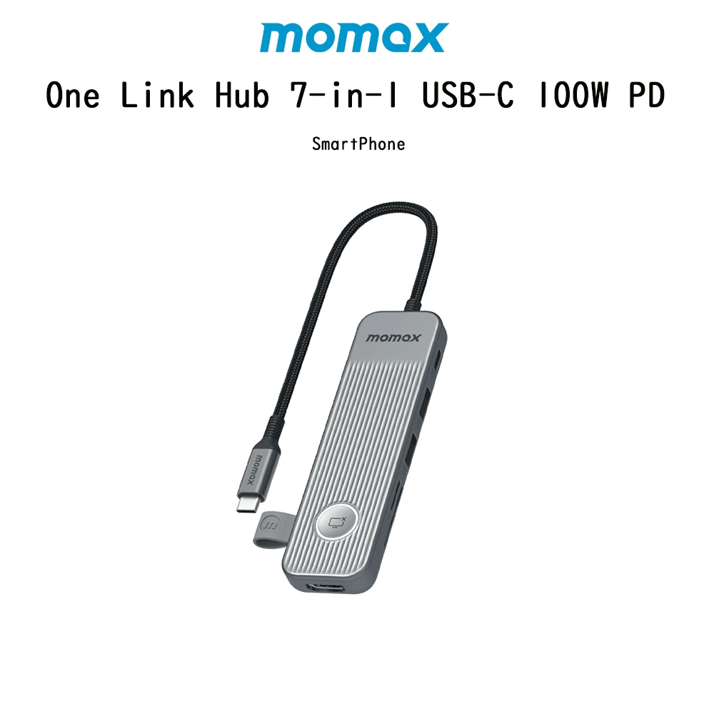 MOMAX One Link Hub 7-in-1 USB-C 100W PD อุปกรณ์เชื่อมต่อเกรดพรีเมี่ยม ...