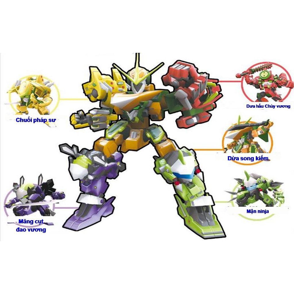 (กล่องใหญ่) Auldey fruity robo หุ่นยนต์รวมร่าง 5in1 ตราเพชร งานเก่า มือ ...