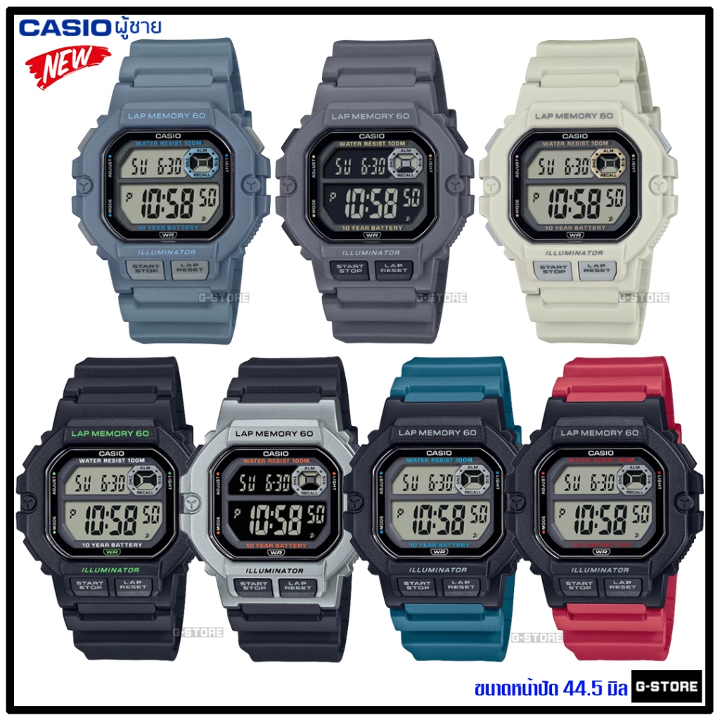 CASIO รุ่น WS-1400H-2A / WS-1400H-1B / WS-1400H-3A / ของแท้ รับประกัน 1 ...