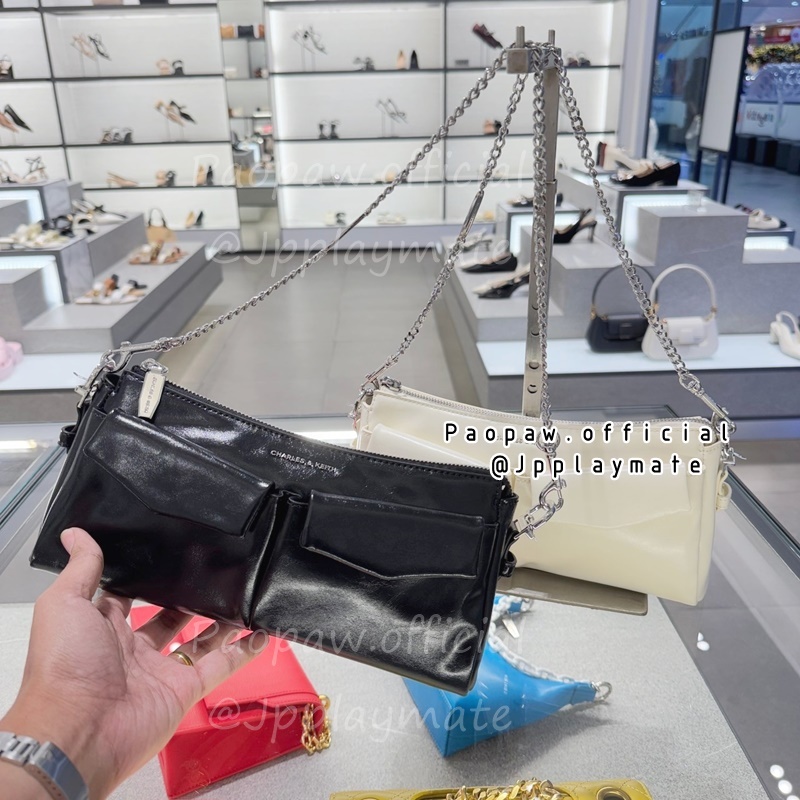 กระเป๋าสะพายข้าง Charles & keith รุ่น Rachel Elongated Front-Pocket ...