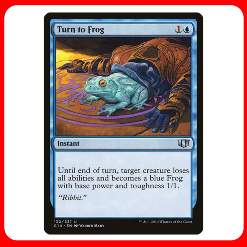 [MTG] Turn to Frog [C14] [BLUE] [UNCOM] [NORMAL] [ENG] (การ์ดเมจิค ...