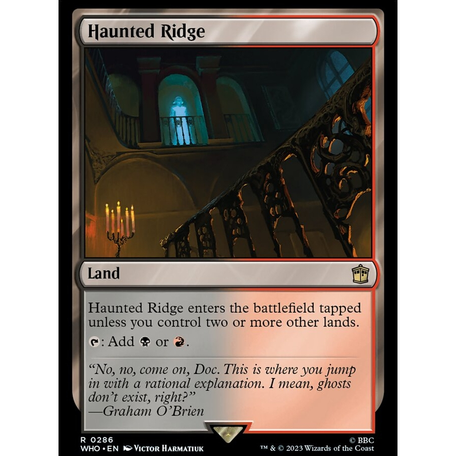 Haunted Ridge WHO Doctor Who การ์ด Magic the Gathering [MTG] ของแท้ ...