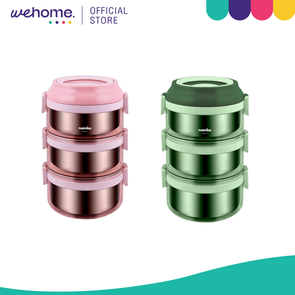 NAMIKO ปิ่นโตสแตนเลส 3 ชั้น รุ่น 6586-2 ขนาด 2,350 มล. |PCS| | Shopee ...