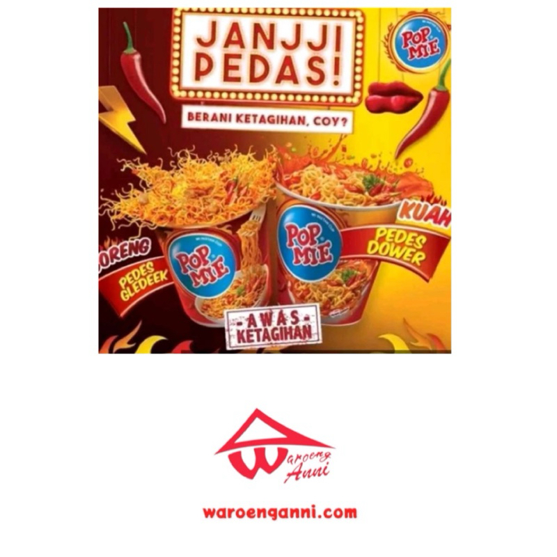 Indonesia Pop Mie Goreng Pedas Gledek & Kuah Pedas Dower / Spicy Fried ...