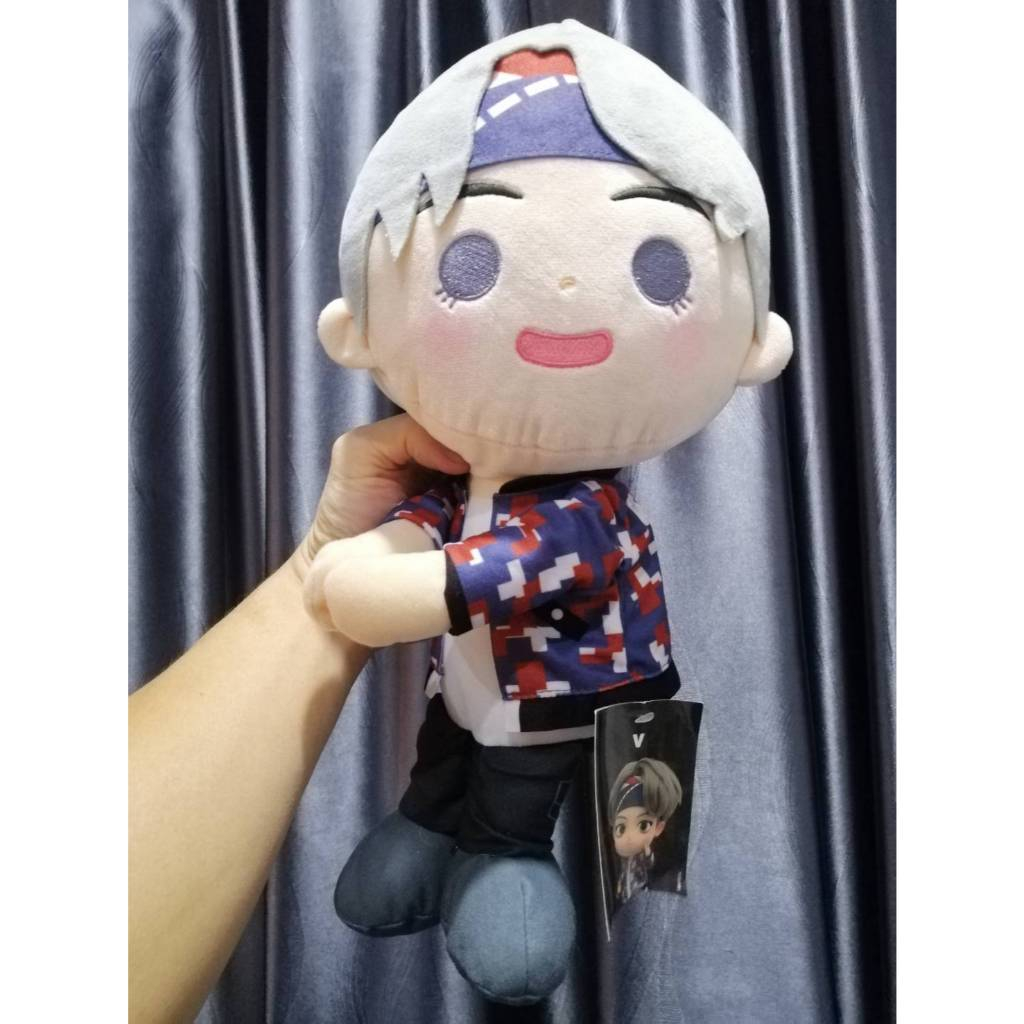 ตุ๊กตาอนิเมะ TinyTAN MICDrop Jimin＆V Mega Jumbo Sitting Plush Doll ขนาด15นิ้ว ป้ายห้อย/ป้ายผ้า ...