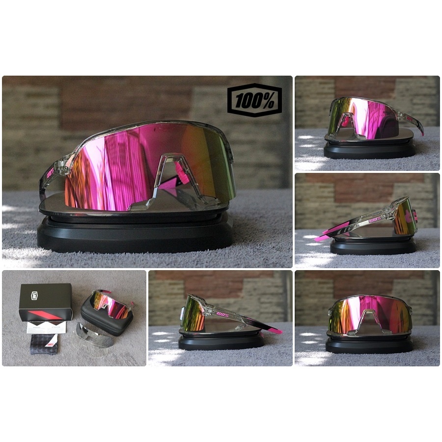 แว่นตาปั่นจักรยาน 100% S3 Tokyo Night - Purple Multilayer Mirror Lens ...