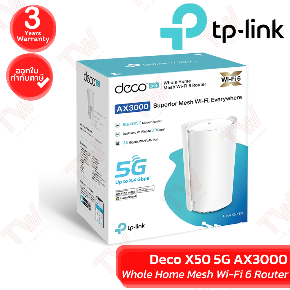 TP-Link Deco X50 5G AX3000 Whole Home Mesh Wi-Fi 6 Router, Build-In 5G ...