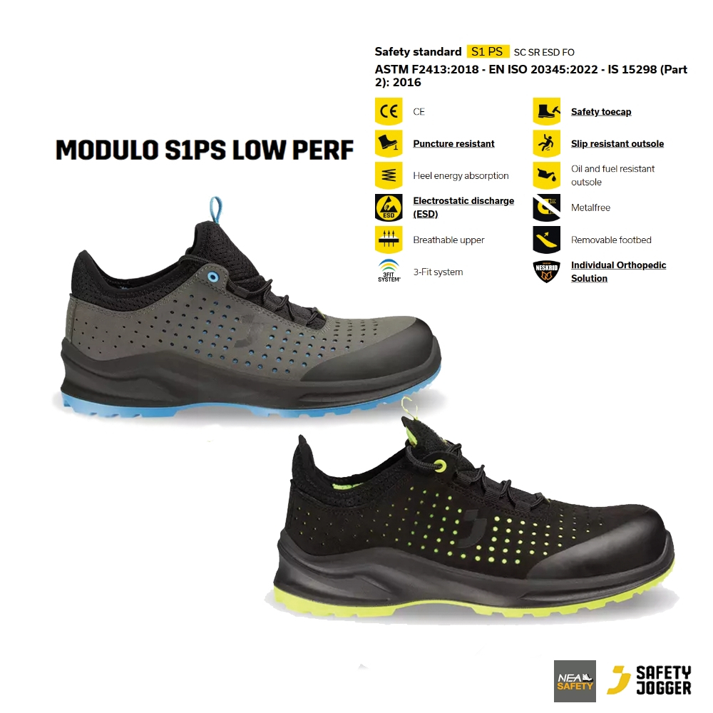 SAFETY JOGGER- MODULO S1PS LOW PERF รองเท้าเซฟตี้ หัวนาโนคาร์บอน ...