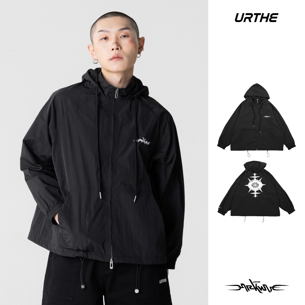 URTHE - เสื้อฮู้ด เเขนยาว Oversize Col. DARKWAVE รุ่น DW DARK DIMENSIONS | Shopee Thailand