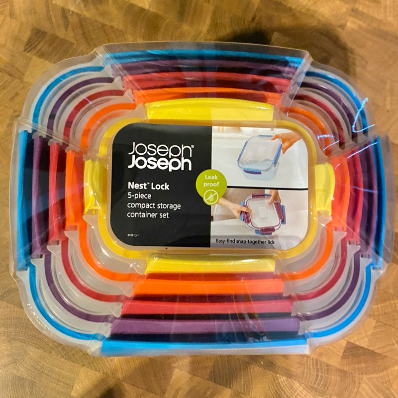 Joseph Joseph compact storage container set ชุดกล่องใส่อาหาร 5 ชิ้น ...