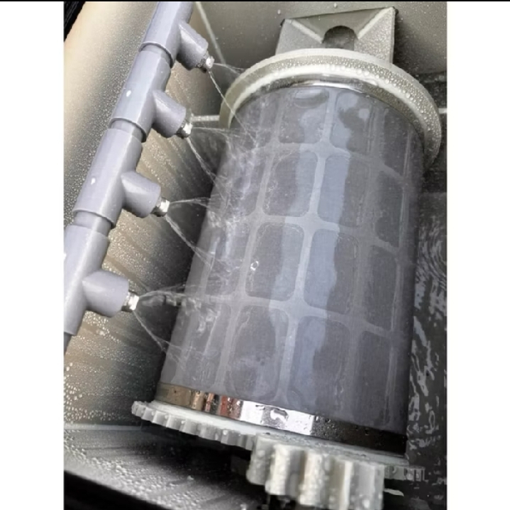 Drum filter ดรั๊มฟิวส์เตอร์ 10T วัสดุPP เครื่องกรองน้ำบ่อปลาอัตโนมัติ ...