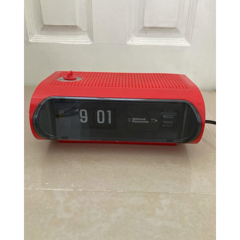 นาฬิกา Flip Clock มีวิทยุในตัวสภาพใหม่ VINTAGE National Panasonic Red ...