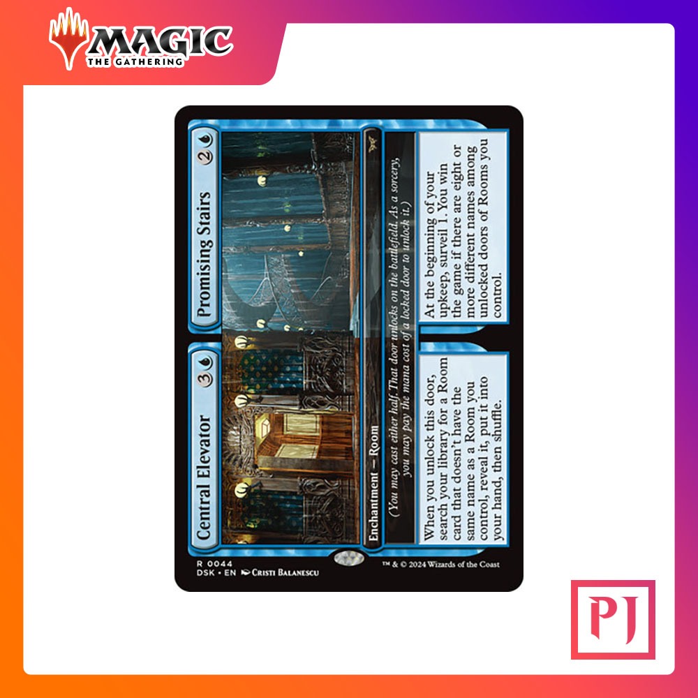 [MTG] Central Elevator // Promising Stairs [DSK] [BLUE] [RARE] [NORMAL ...