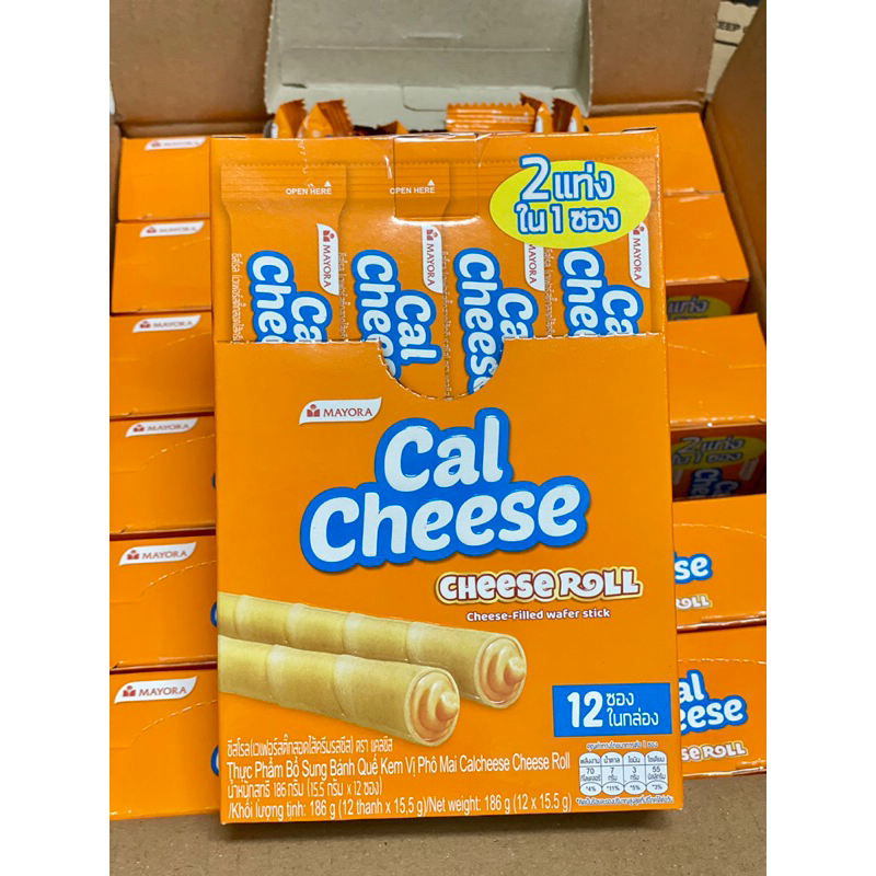 แคลชีส ชีสโรล เวเฟอร์สติ๊กไส้ครีมรสชีส🧀🧀 Mayora ตราแคลชีส อร่อยมาก Cal ...