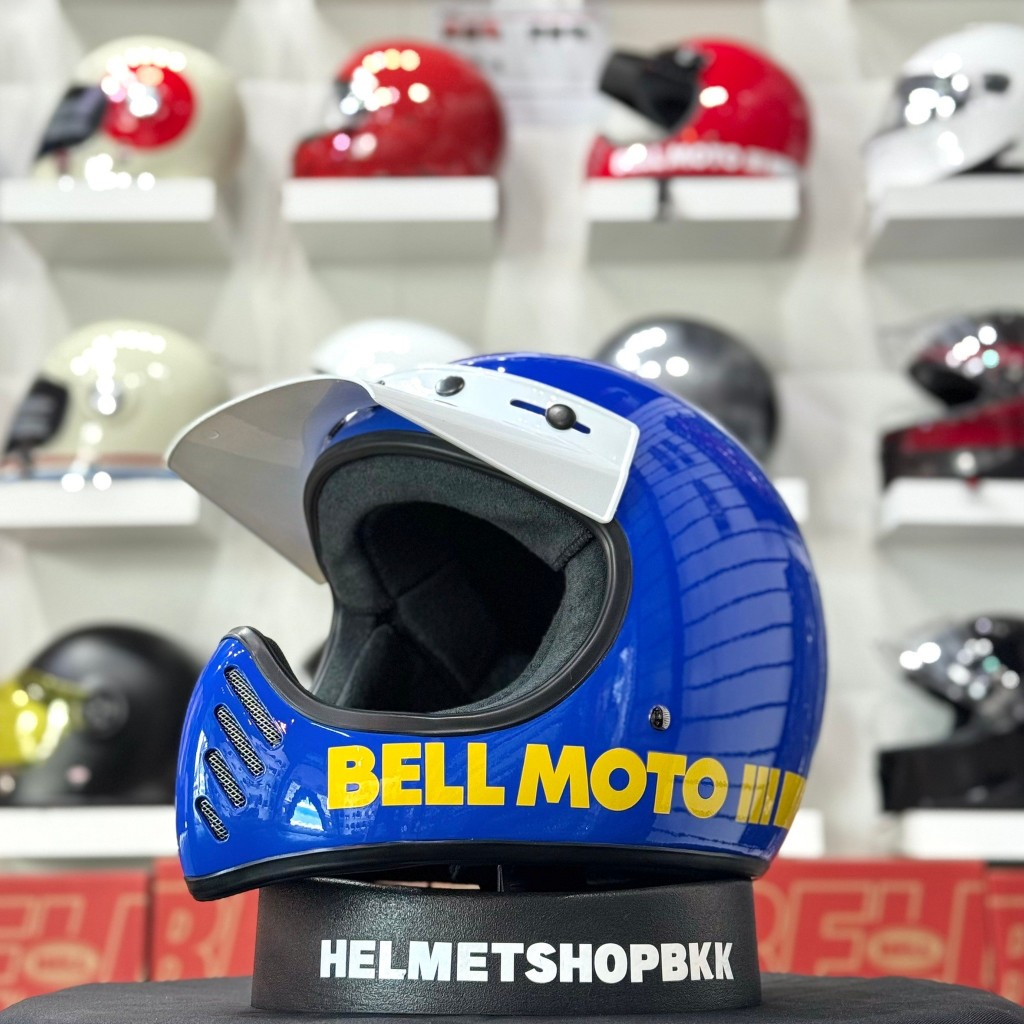 BELL MOTO-3 CLASSIC GLOSS BLUE LIMITED EDITION | Shopee Thailand