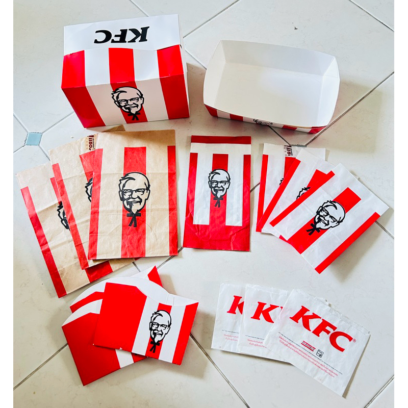 KFC Package กล่องกระดาษเปล่า ถุงกระดาษเปล่า เคเอฟซี(มือสอง) | Shopee Thailand