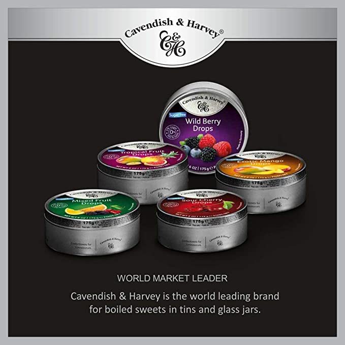 Cavendish & Harvey ลูกอมรสผลไม้ชั้นดี 175-200g สินค้าจากเยอรมัน มี 20 ...