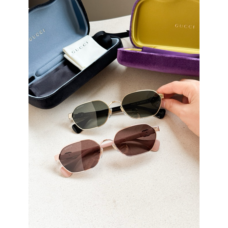 Gucci Round Frame สวย ดูดีมีสไตล์มากๆค่า เท่หรู ของแท้ GG1593S | Shopee ...
