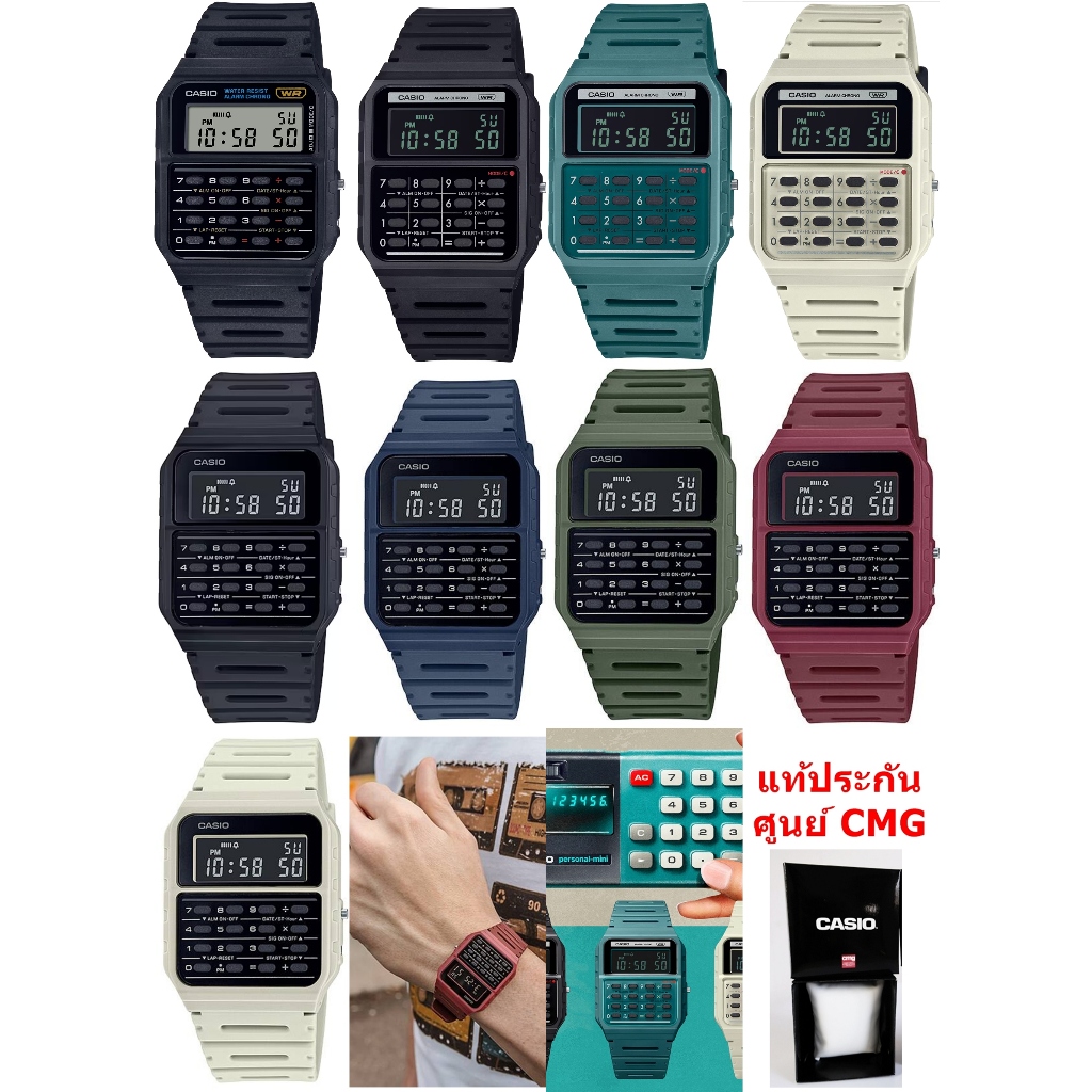(กล่องดำ)แท้ 100% นาฬิกาข้อมือ casio CA53 CA-53WF DATA BANK CASIO CA-53 ...