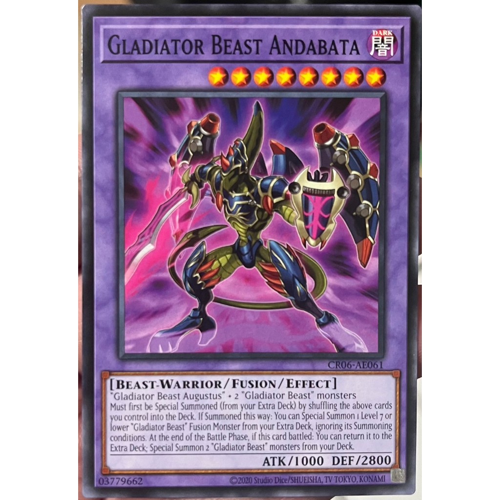 Yugioh Asia-Eng [CR06-AE061] Gladiator Beast Andabata (Common) การ์ดยูกิแท้ถูกลิขสิทธิ์ | Shopee ...