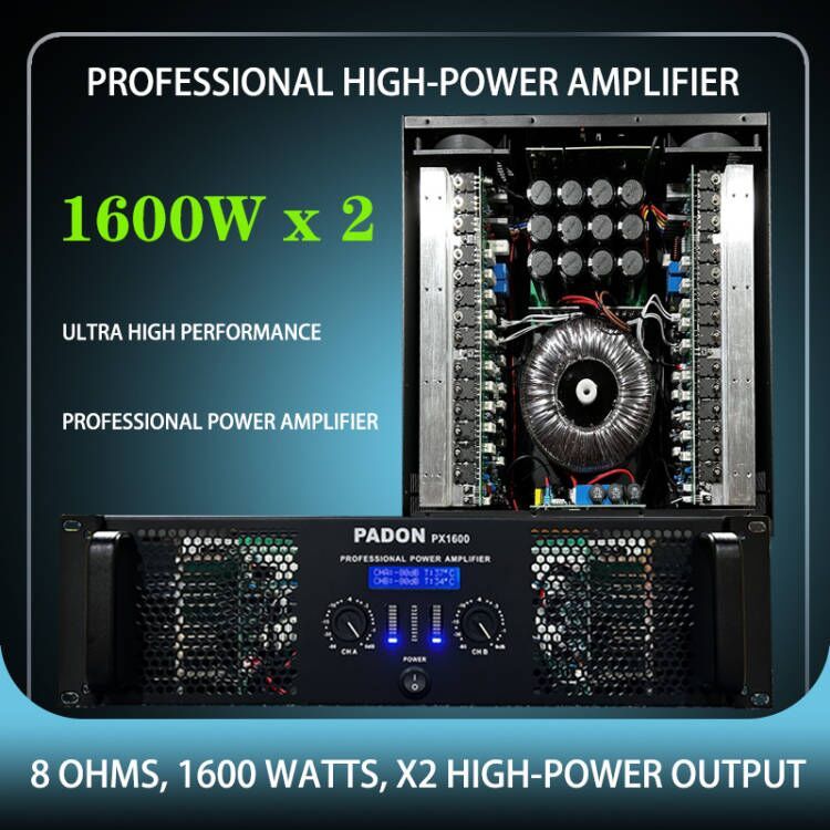 padon pro amplifier, คลาส H, 1600 วัตต์ * 2 พลังงานสูงดีเจสองช่อง 18 นิ้วซับวูฟเฟอร์เสียงเครื่อง ...