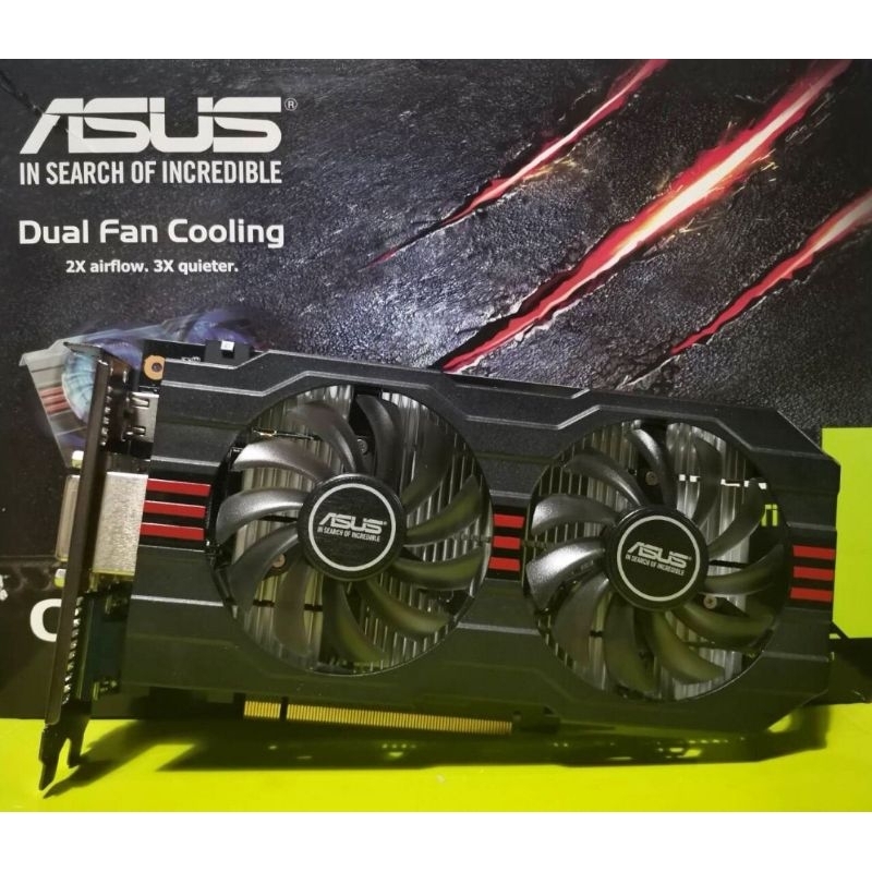 การ์ดจอ ASUS รุ่น NVIDIA GeForce GTX 750 TI 2GB DDR5 ต่อไฟเลี้ยง 6 pin (no box) มือสอง ไม่มี ...