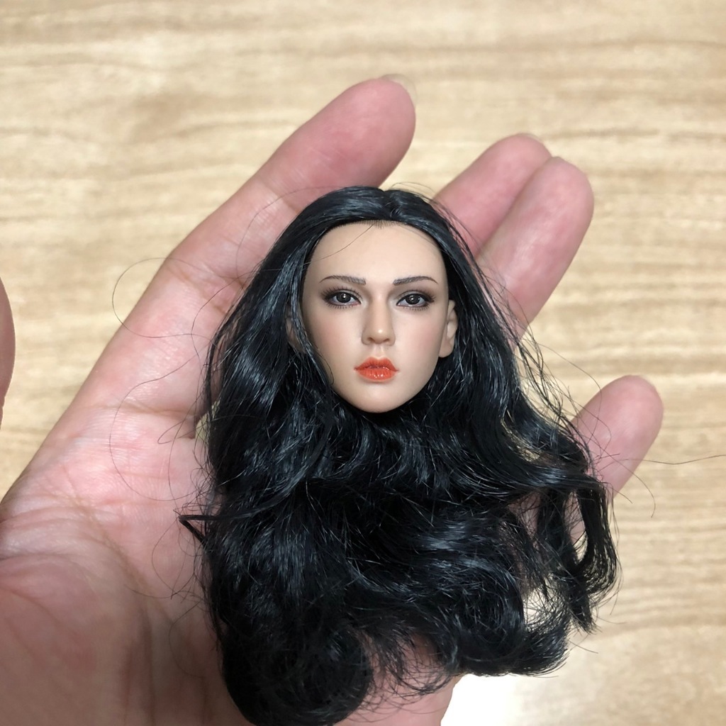 In-Stock 1/6 Scale TBLeague Female Suntan Skin Black hair beauty head ...