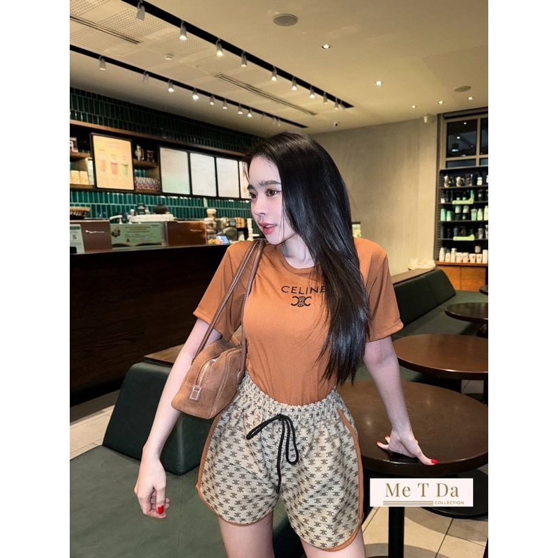 Phapassz - Setงานปักโลโก้แบรนด์ดัง มาพร้อมเสื้อกางเกงขาสั้น ผ้าเนื้อดีมีคุณภาพสวยตรงปก Metda ...