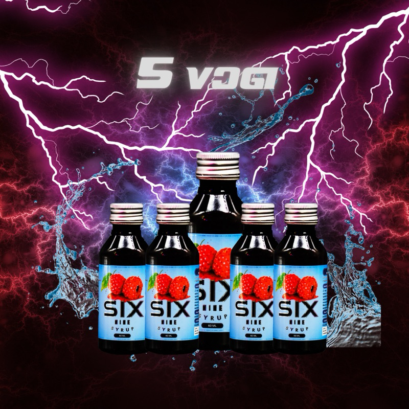 Six-Nine Syrup Set5ขวด ฝาเทา ของเเท้100% | Shopee Thailand