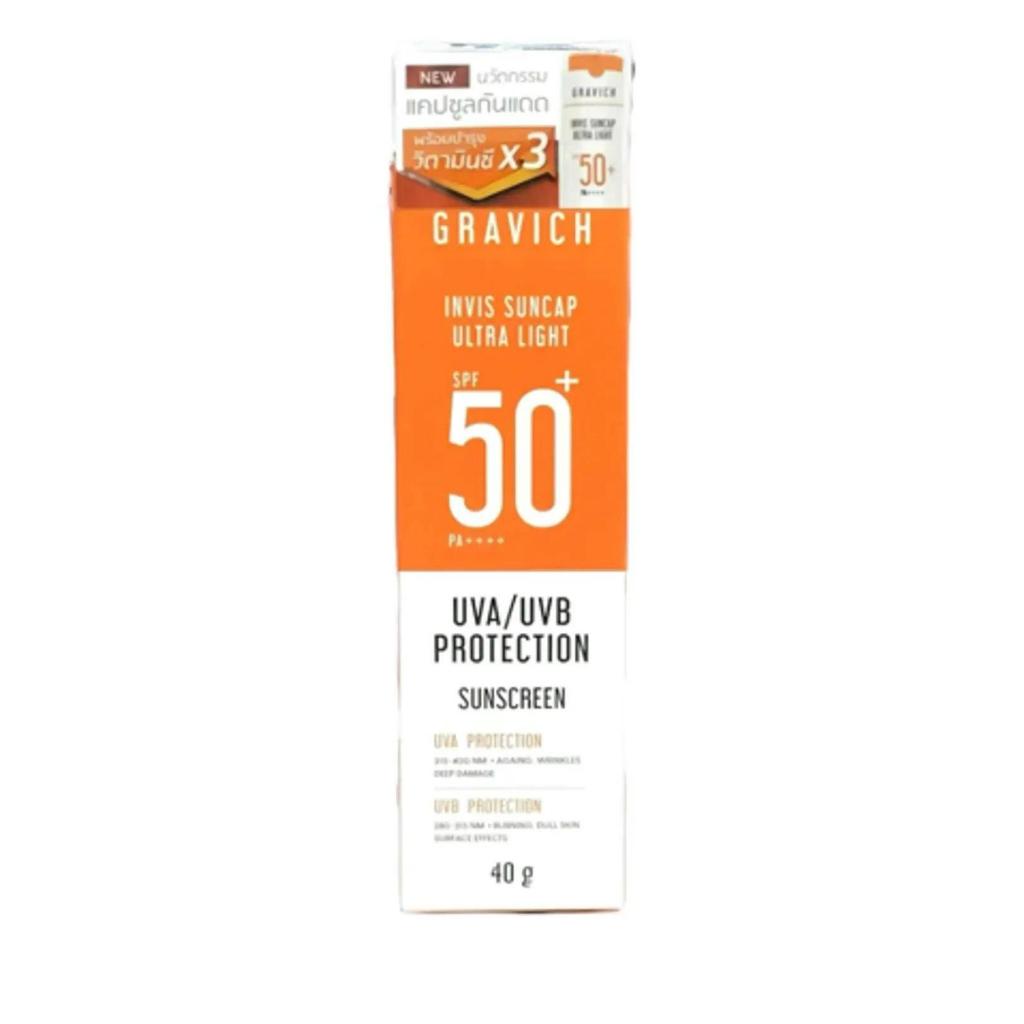 Gravich Invis Suncap Ultra Light Sunscreen SPF50+ PA++++ 40 g กราวิช ...